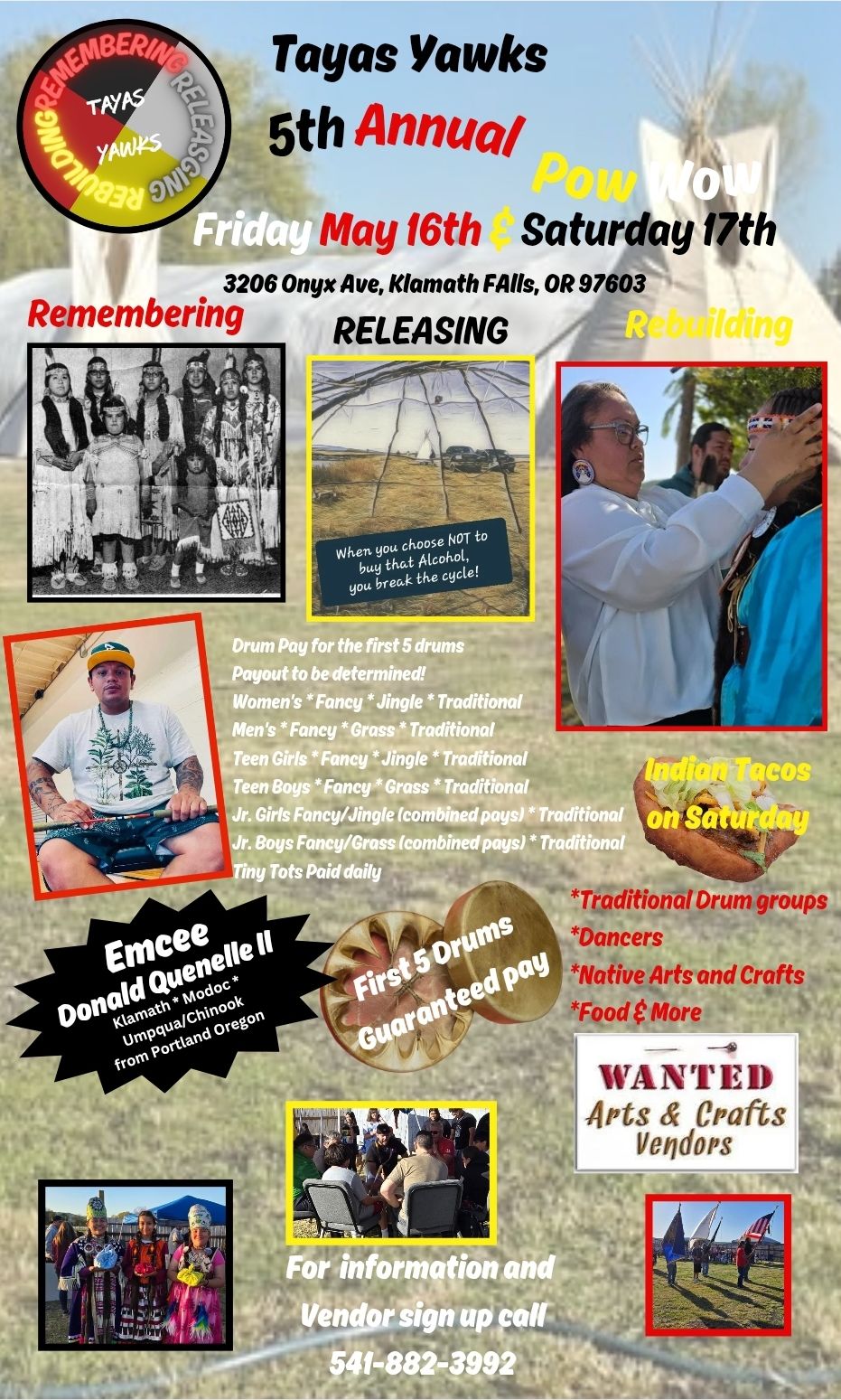 Tayas Yawks 5th Annual Pow Wow May 16th and 17th - Gold Country Radio | Klamath Falls Country Radio